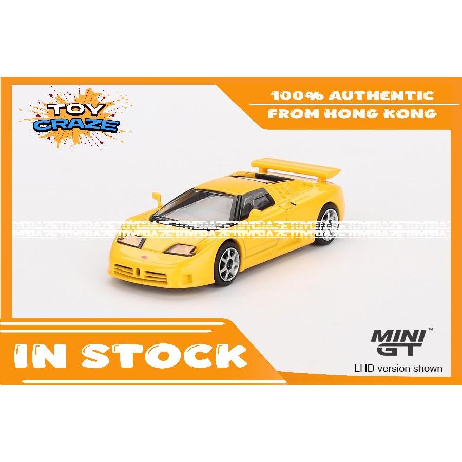 [Authentic] Mini GT #866 1/64 Bugatti EB110 Super Sport Giallo Bugatti ...