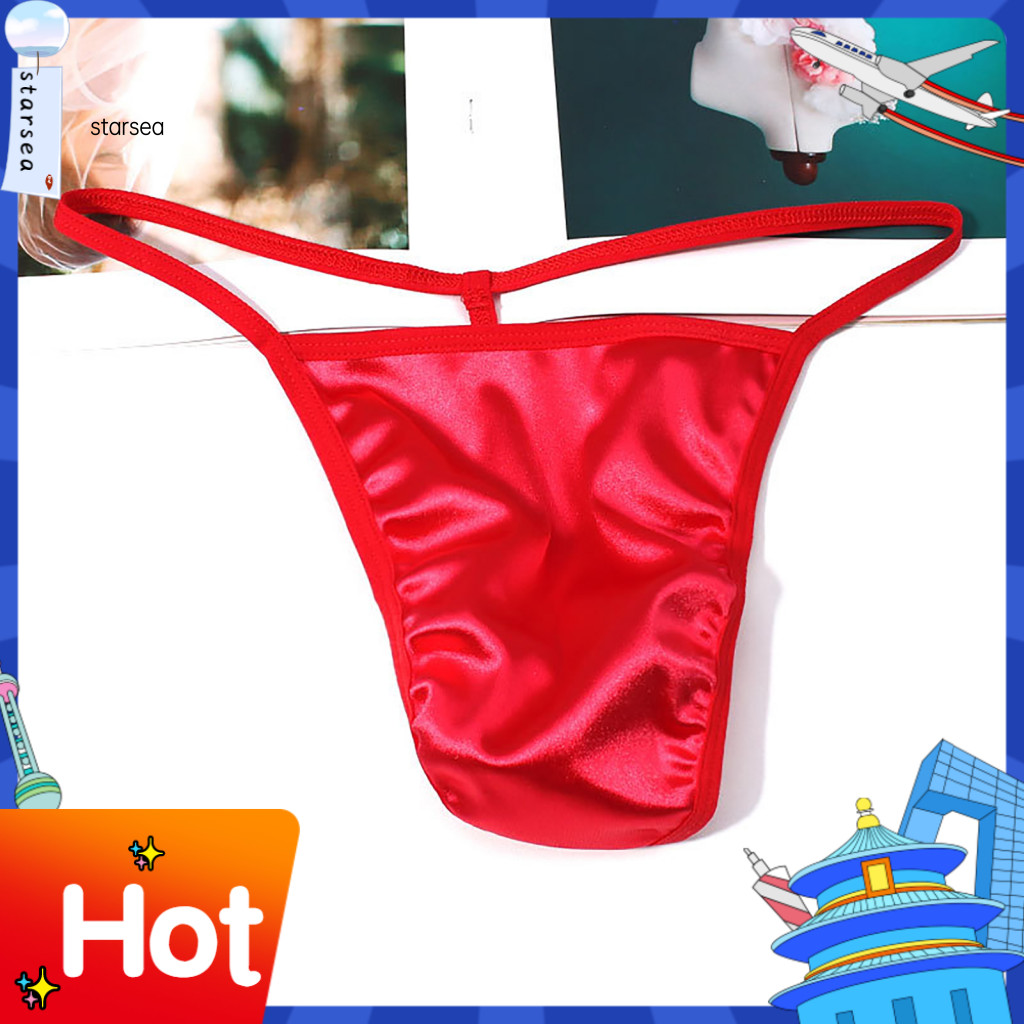 SRA ZK ชุดชั้นในผู้ชายแบบ_low-rise_สีทอง เปิดสะโพก | Shopee Thailand
