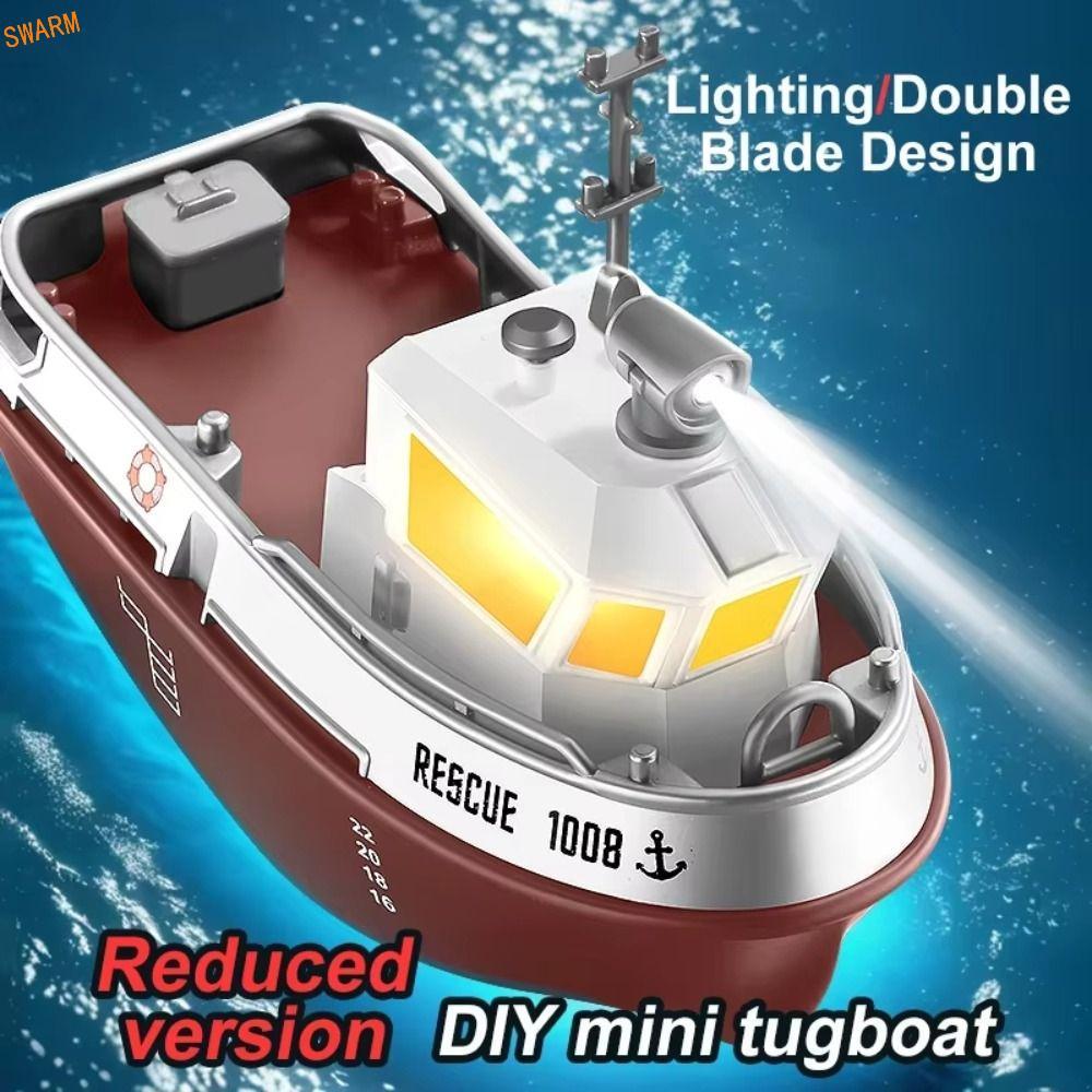 SWARM RC Tugboat, 1:32 Scale Dual Motors รีโมทคอนโทรลเรือ,ของขวัญวัน ...