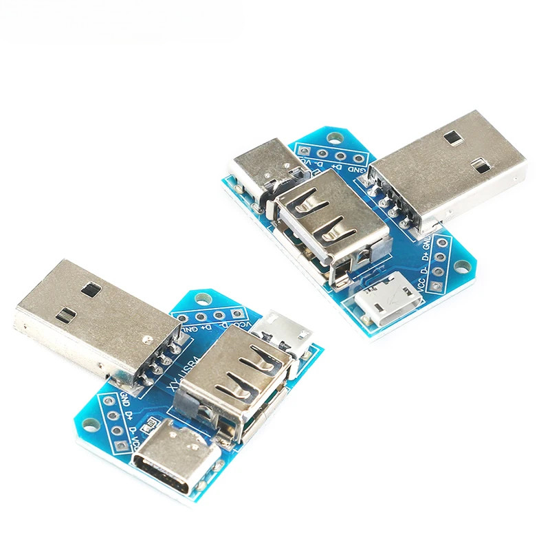 2pcs USB หัว Switchboard ชาย USB Connector Type-c Micro หญิง USB 2.54 ...