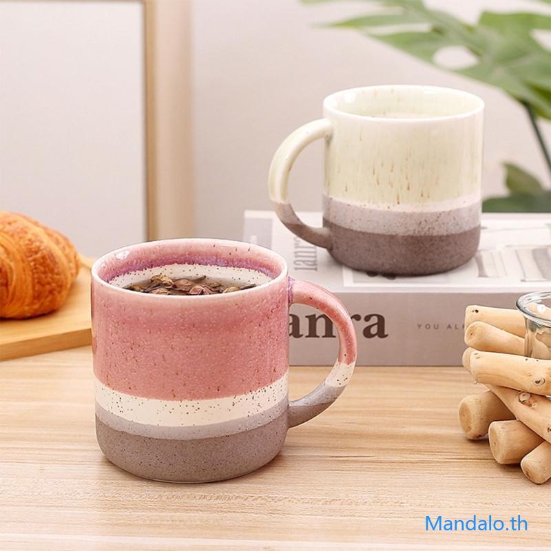 Mandalo.th ถ้วยดื่มกาแฟเซรามิกพร้อมที่จับเครื่องล้างจานปลอดภัยแก้ว ...
