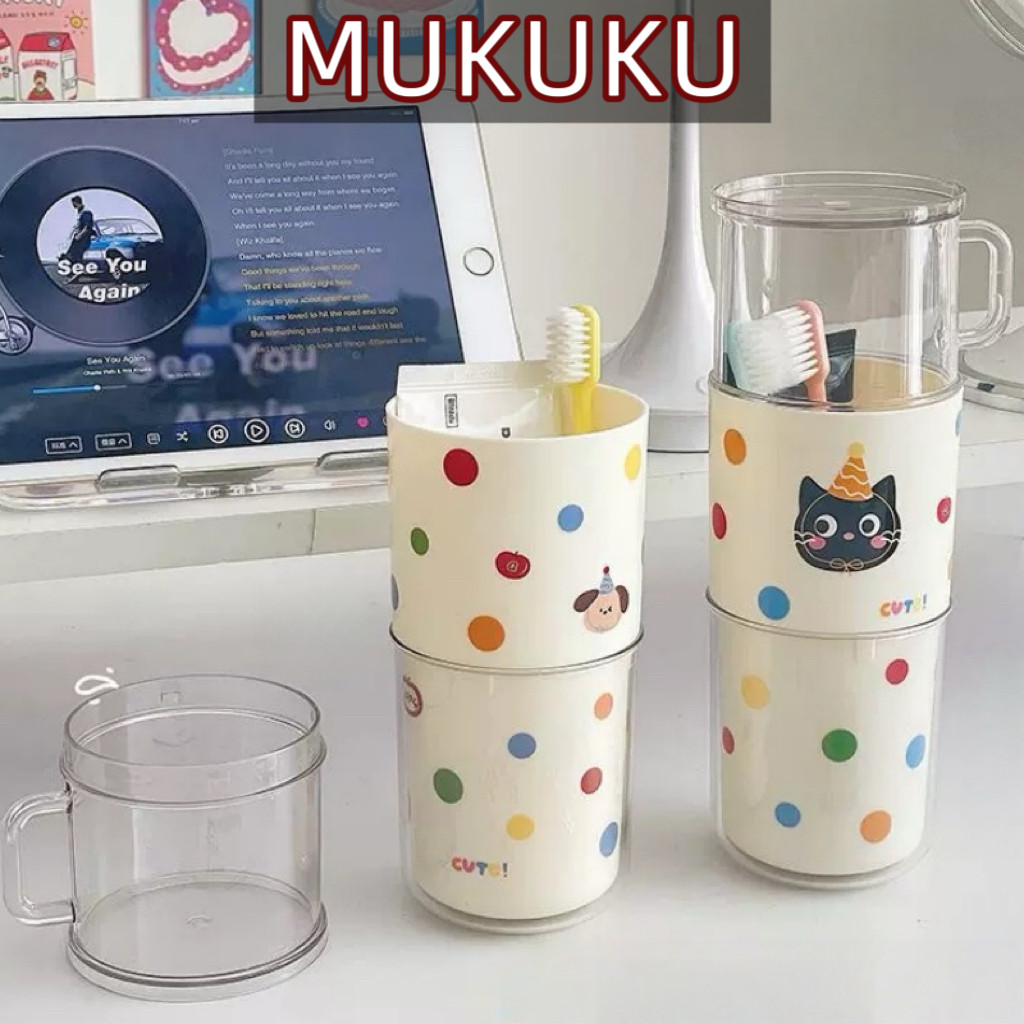 MUKUKU 3 ใน 1 กล่องใส่แปรงสีฟัน มัลติฟังก์ชั่น ที่วางแปรง แบบพกพา แยก ...
