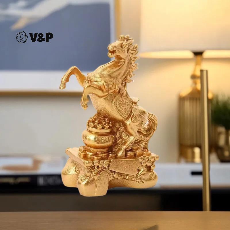 V & P Creative ทองเหลืองม้าและลิงน่ารักรูปปั้น Key Chain จี้ Home ...
