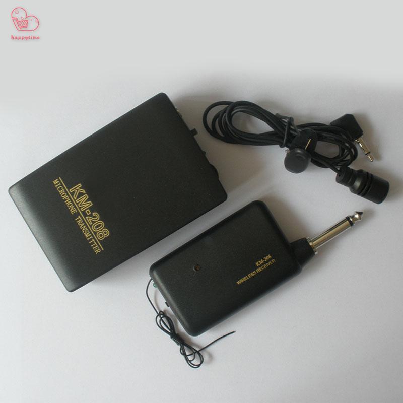 Mini Wireless FM Transmitter Receiver Lapel Clip Mic System Clip-on 6 ...