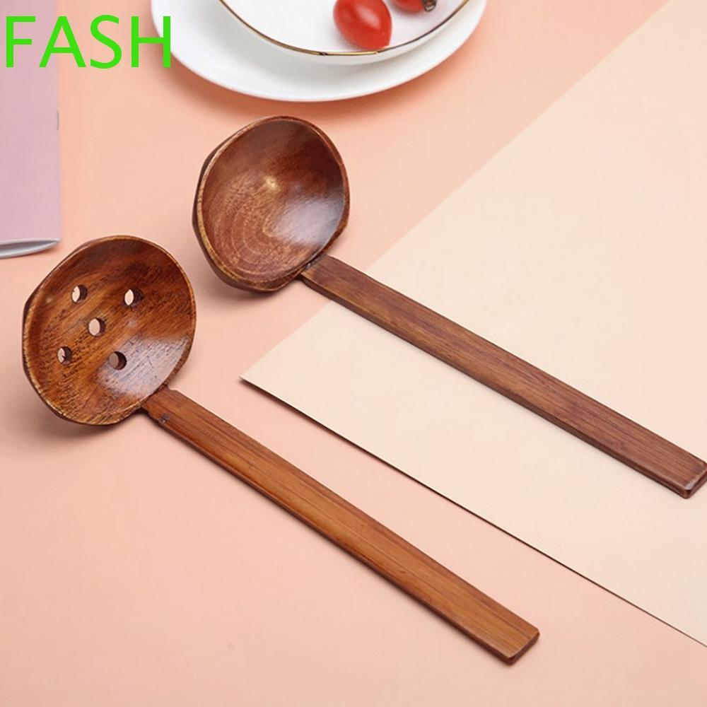 FASH ช้อนซุป Nature Ladle ทําอาหารบนโต๊ะอาหารไม้ร้านอาหารเครื่องครัว ...