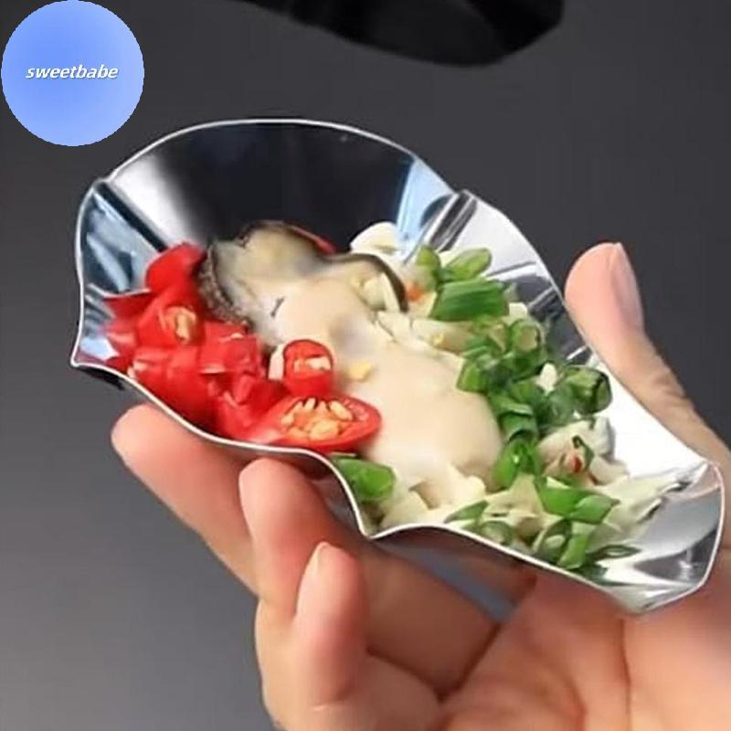 SEBABE Oyster ShellsStainless Steel Oyster Shells Reusable ขนาดใหญ่ ...