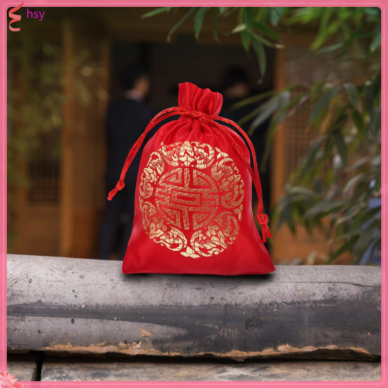 จีน Lucky กระเป๋าสไตล์ Drawstring กระเป๋าเงินห่อขนมวันหยุดวัสดุ Xmas ...