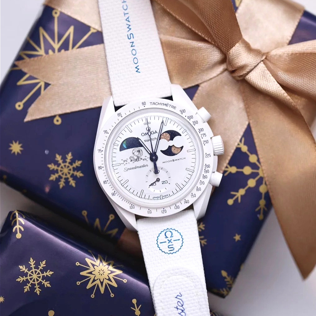 TOP New Moonwatch MOONSHINE GOLD COLD MOON Man นาฬิกาฟังก์ชั่นเต็มรูป ...