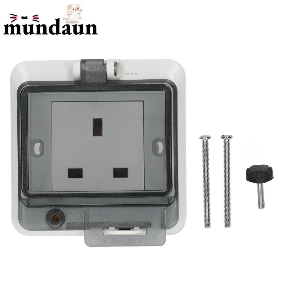 MUNDAUN เต้ารับไฟฟ้า, 250V 13A Robust Impact Resistance UK Standard ...