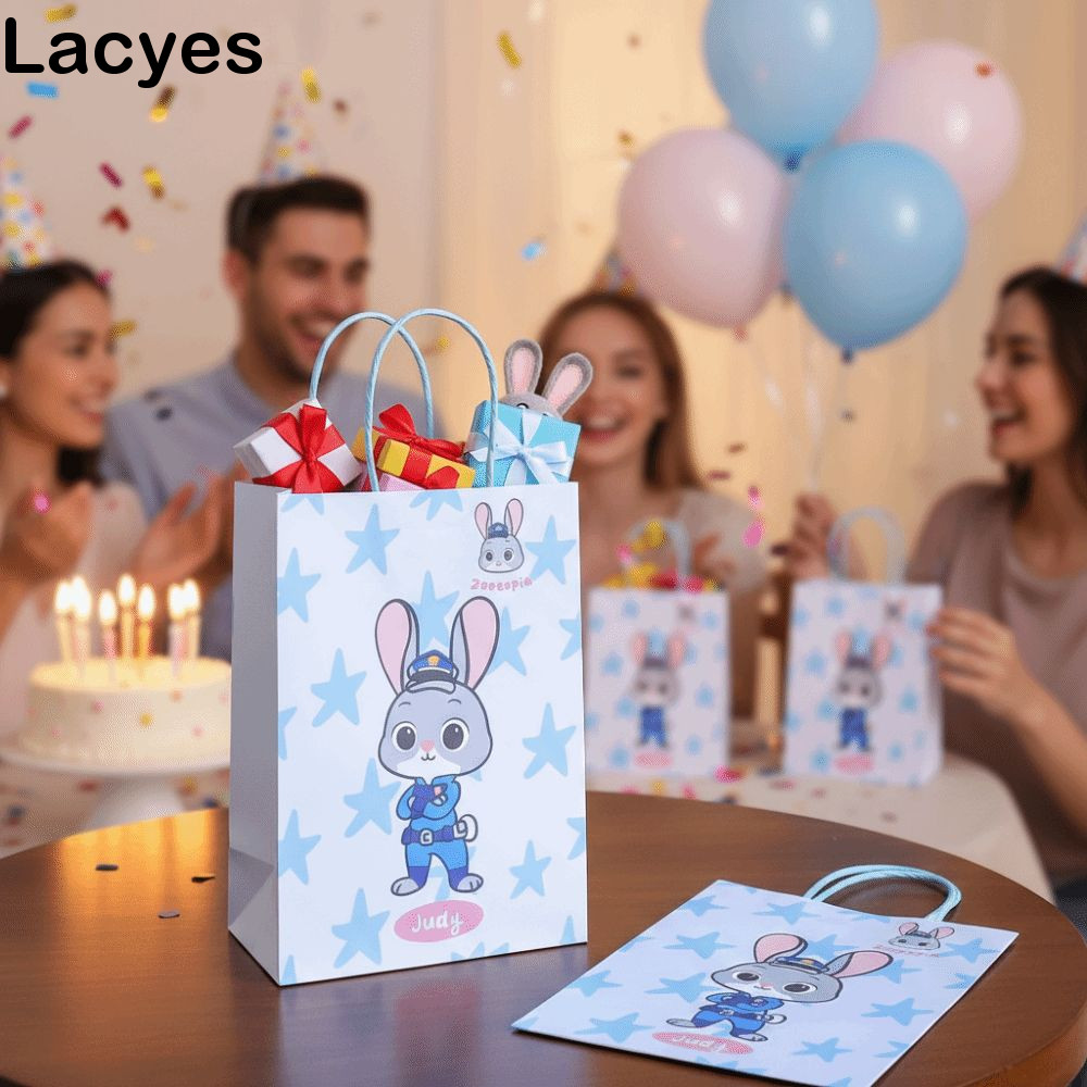 LAYES 4 ชิ้น Nick Judy ถุงขนม,สัตว์บ้าน่ารักถุงกระดาษของขวัญ,อุปกรณ์ ...
