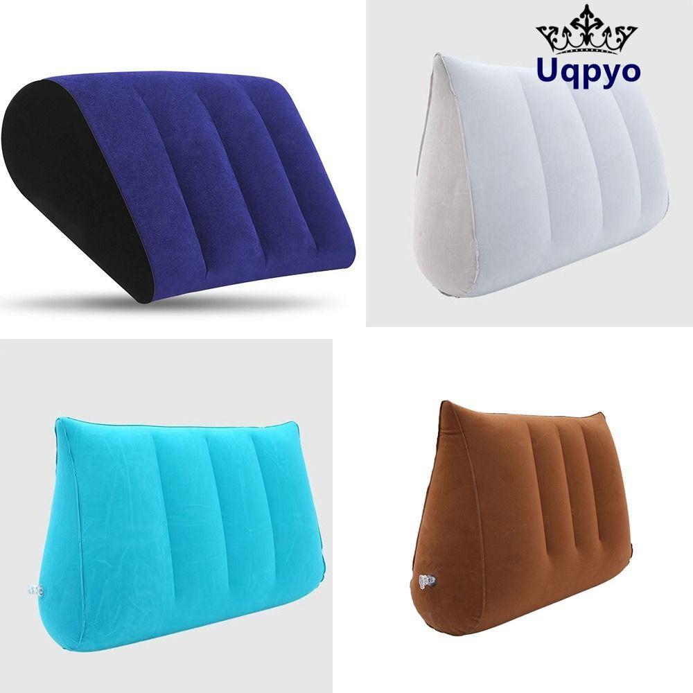 UQPYO Magic Cushion, Blue + Black PVC Flocking หมอนซิลิโคน, Inflatable ...