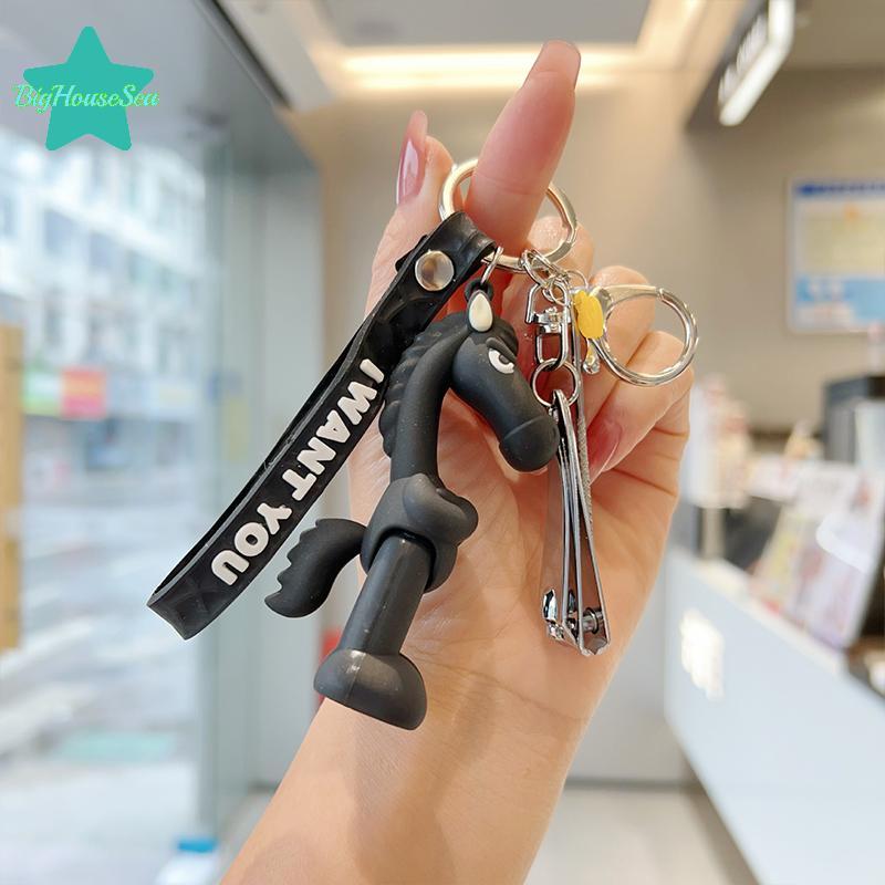 [Sea-t] Horse Year Mascot Cool Black Horse Bag พวงกุญแจเครื่องประดับ ...
