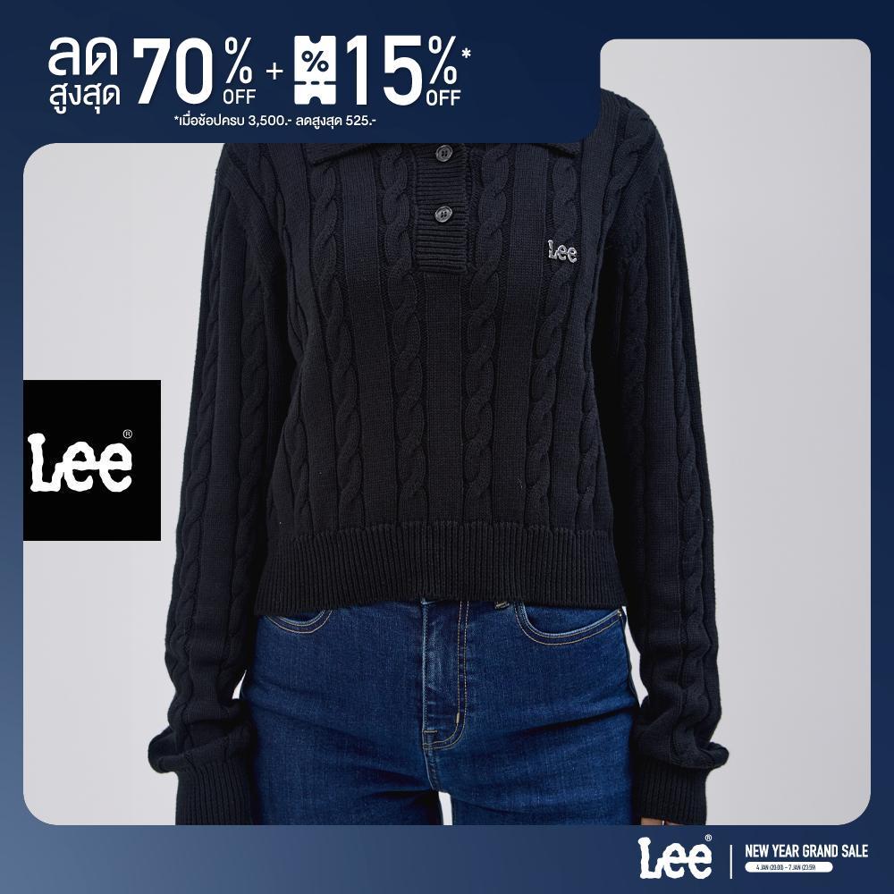 LEE เสื้อโปโลสเวตเตอร์ผู้หญิง คอลเลคชั่น Denim Obsession รุ่น LE ...
