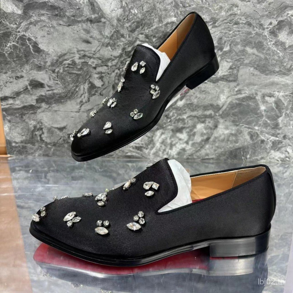 Red Sole รองเท้าผู้ชายขนาดใหญ่ Willow Spike รองเท้าหนังขนาดเล็กผู้ชาย ...