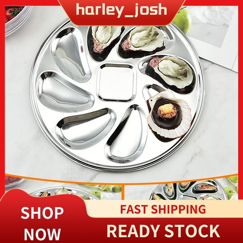 harley_josh 4PCS Oyster Plate สแตนเลส Oyster Plates Shell Shaped Oyster ...