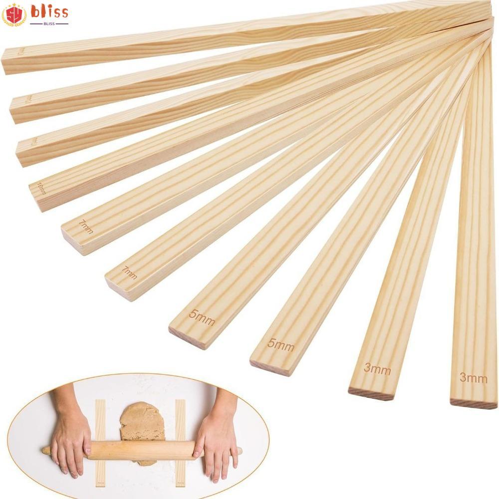 BLLISS 8pcs Rolling Pin Guides, 3 มม./5 มม./7 มม./10 มม.ไม้ Slab ...
