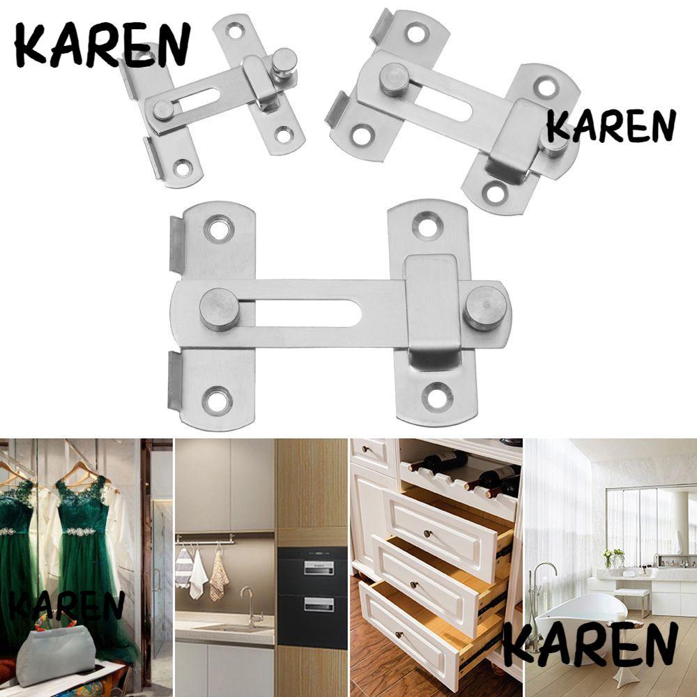 KARENGOODS กลอนประตูเฟอร์นิเจอร์ Silent Gate Buckle Security Holder ...