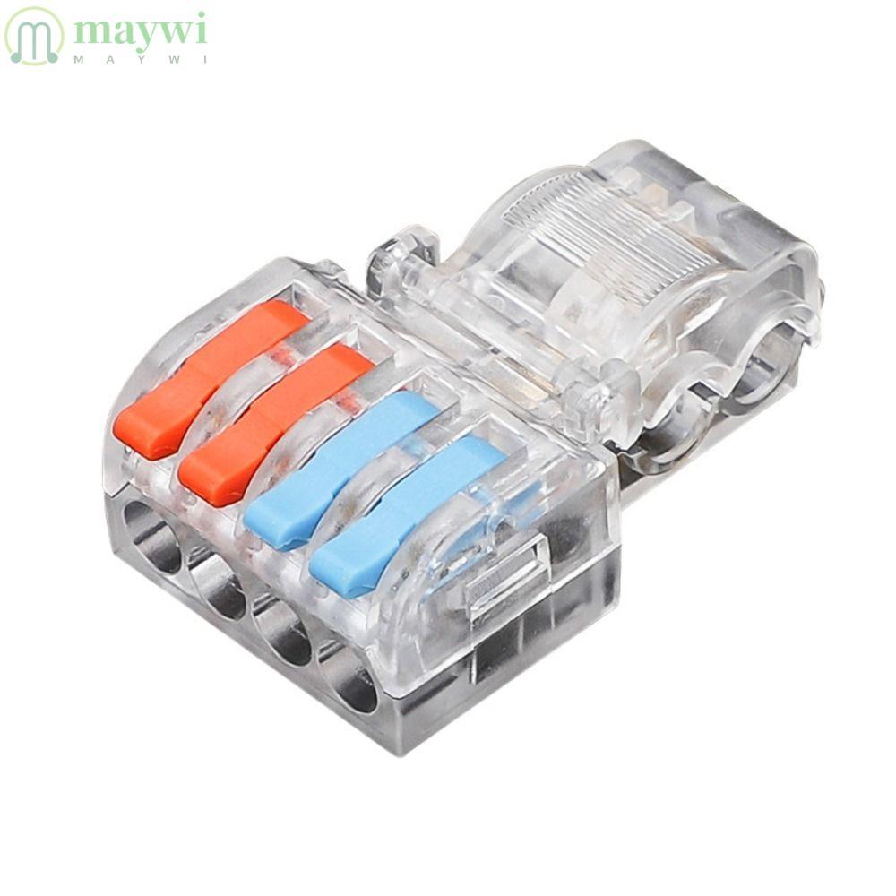 MAYWI Quick Terminal Block, T type Universal Compact Wire Connector ...
