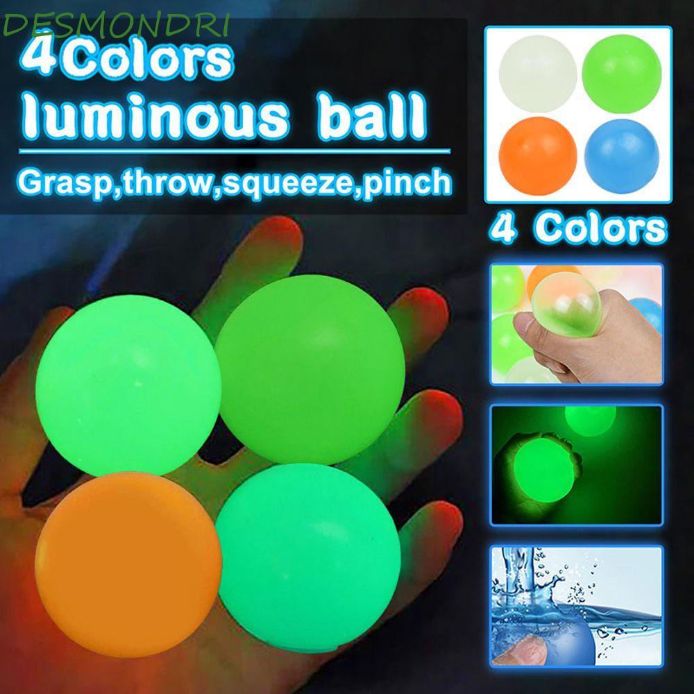DESMNDRI Sticky Wall Ball Glow In The Dark Decompression Ball เด็ก ...