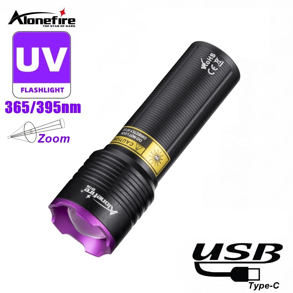 Alonefire SV136 ไฟฉาย UV ชาร์จด้วย USB เครื่องตรวจเช็กปัสสาวะสัตว์ ...