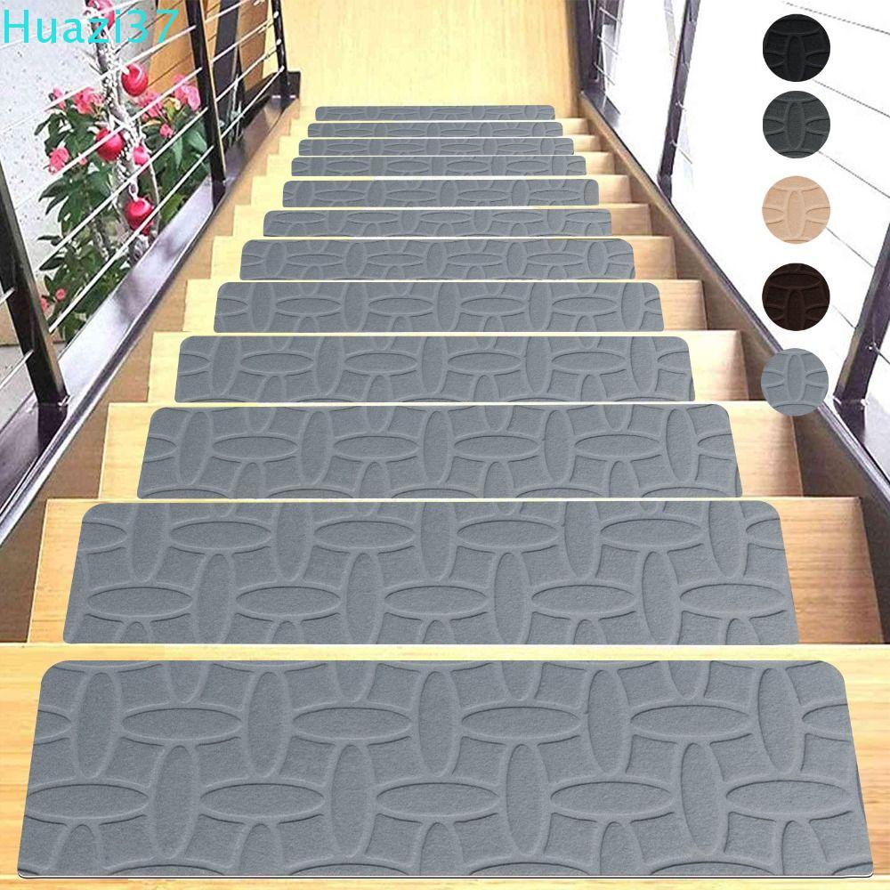 COMEE เสื่อพรมบันได, เสื่อบันไดนิรภัยแบบมีกาวในตัว, แถบนุ่ม 76X20 ซม. ...