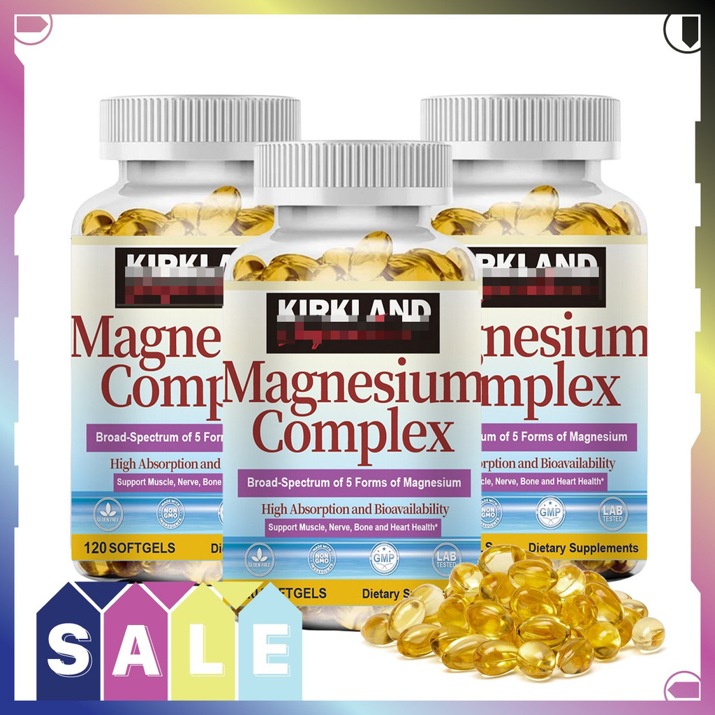 KIRK 5-in-1 Magnesium Complex Supplement 500mg 5 สูตรดูดซึมสูงเพื่อการ ...