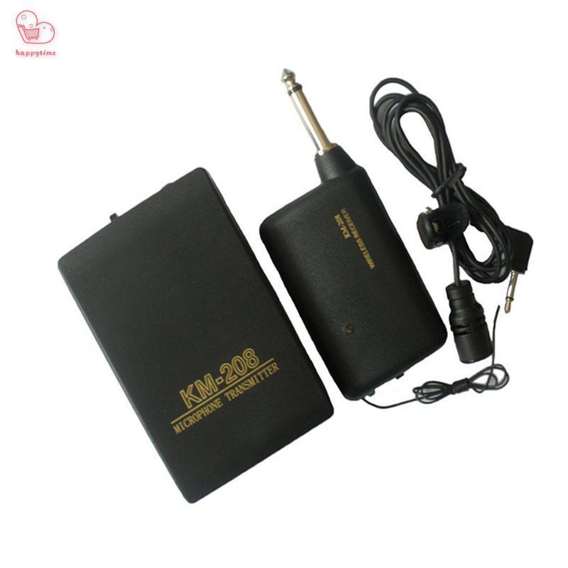 Mini Wireless FM Transmitter Receiver Lapel Clip Mic System Clip-on 6 ...
