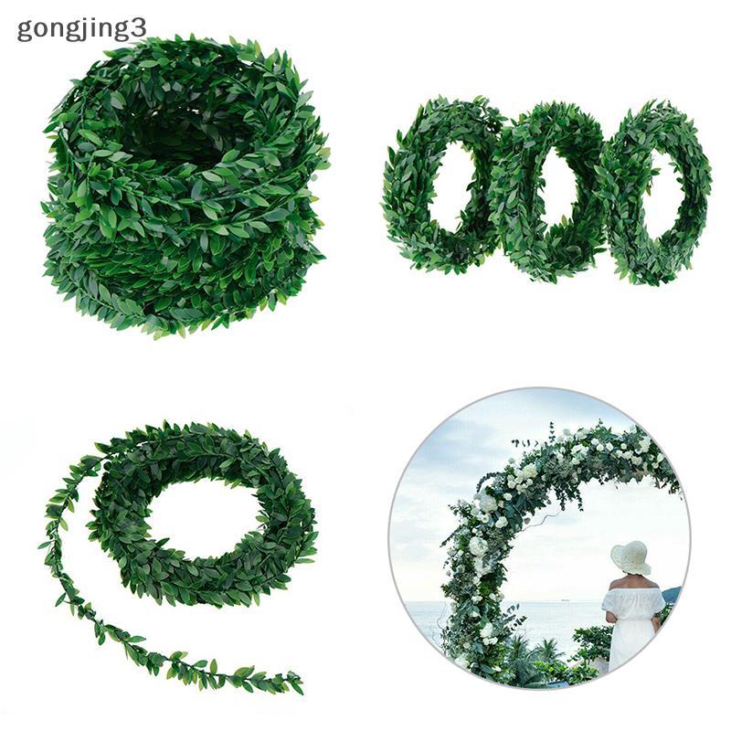 Gongjing3 7.5m พวงมาลัยประดิษฐ์ใบไม้ใบไม้สีเขียวจําลอง Vine งานแต่งงาน ...