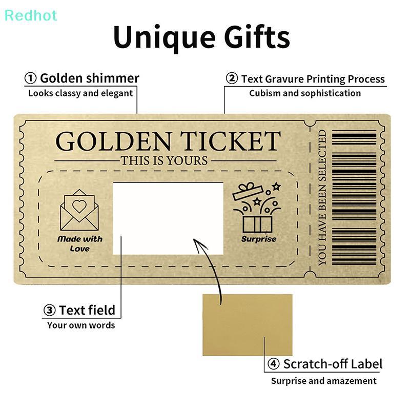 การ์ดขูด Raffle Gift Scratch Off Ticket Golden Ticket Surprise Concert ...