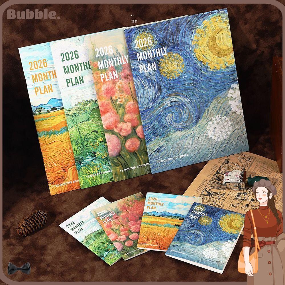 BUBBLE 2 ชิ้น/เซ็ต 2026 Schedules Notebook, Learning Plan A4/A6 Planner ...
