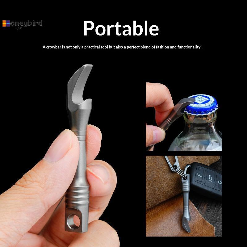 Kaleidoscope Titanium Alloy Crowbar ที่เปิดขวดพวงกุญแจ Multi-functional ...