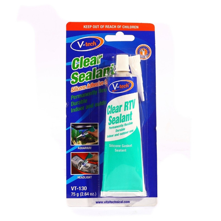 ซิลิโคนยาแนว V-Tech VT-130 สีใส สูตร 100% ขนาด 75 g. vtech VT130 Clear ...