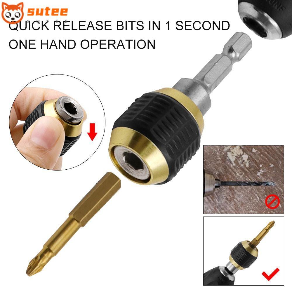 SUTEE ดอกสว่านส่วนขยายอะแดปเตอร์เจาะด้ามจับหกเหลี่ยมทนทาน | Shopee Thailand