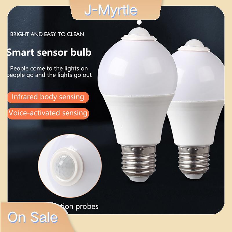 J-Myrtle E27 PIR Motion Sensor โคมไฟ 5W 9W 15W หลอดไฟ LED พร้อม Motion ...