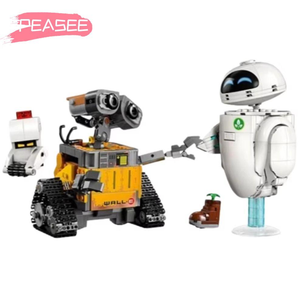 [PEASEE] Wally และ Eva Building Block Kit, 811PCS ภาพยนตร์น่ารัก Wall ...