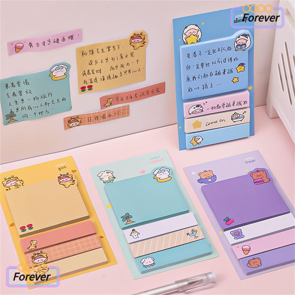 FOREVER 80 แผ่น Sticky Notes น่ารักการ์ตูนเครื่องเขียนกระดาษ N Times ...