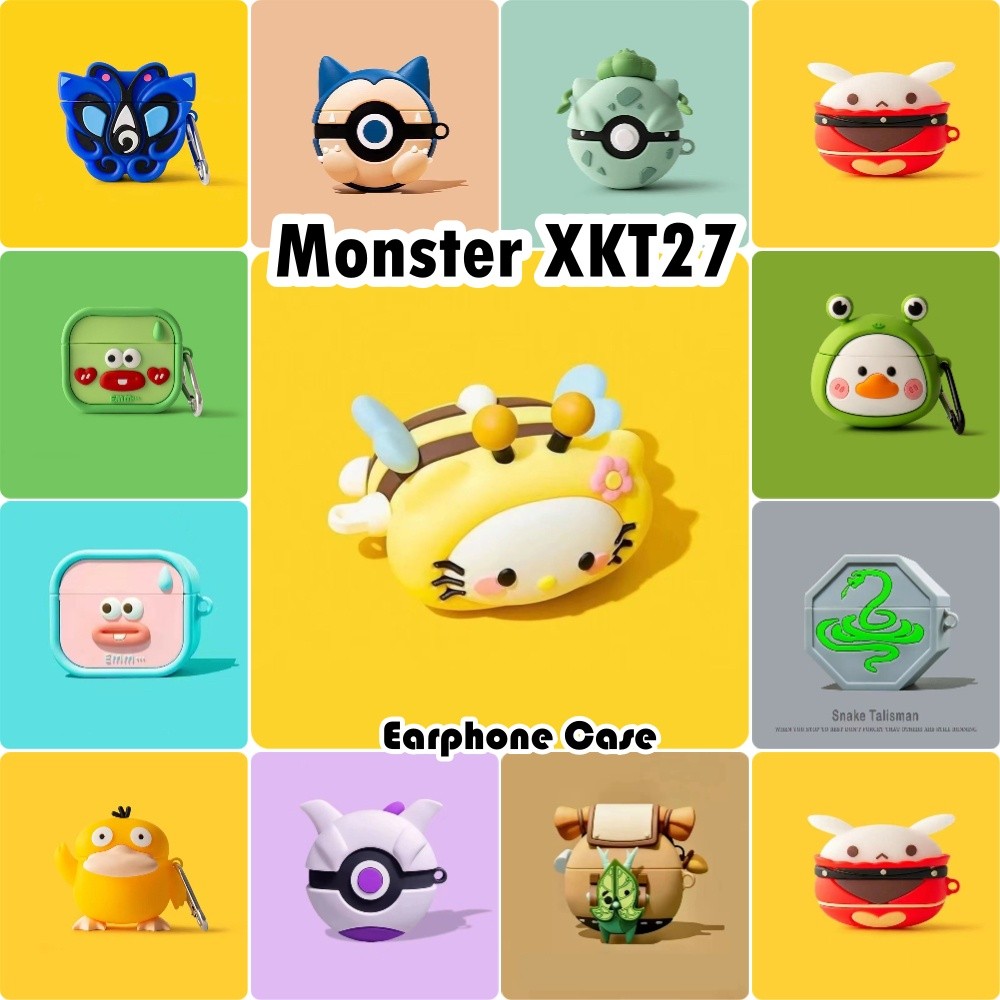 ส่วนลดสําหรับ Monster XKT27 Case เคสหูฟัง Cool Cartoon Series Soft ...