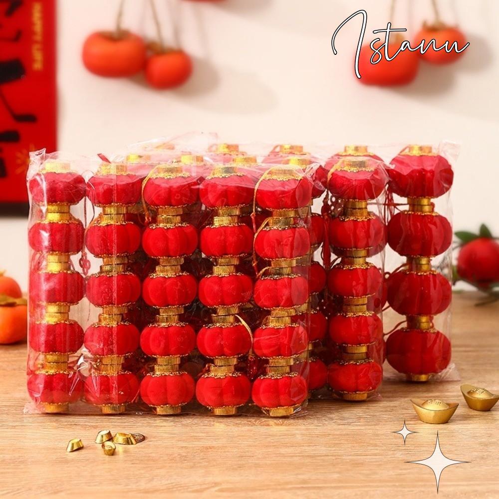 โคมไฟตุ๊กตา ISTANU, กันน้ําสีแดงโคมไฟสีแดงจีน, จี้อเนกประสงค์สไตล์ ...