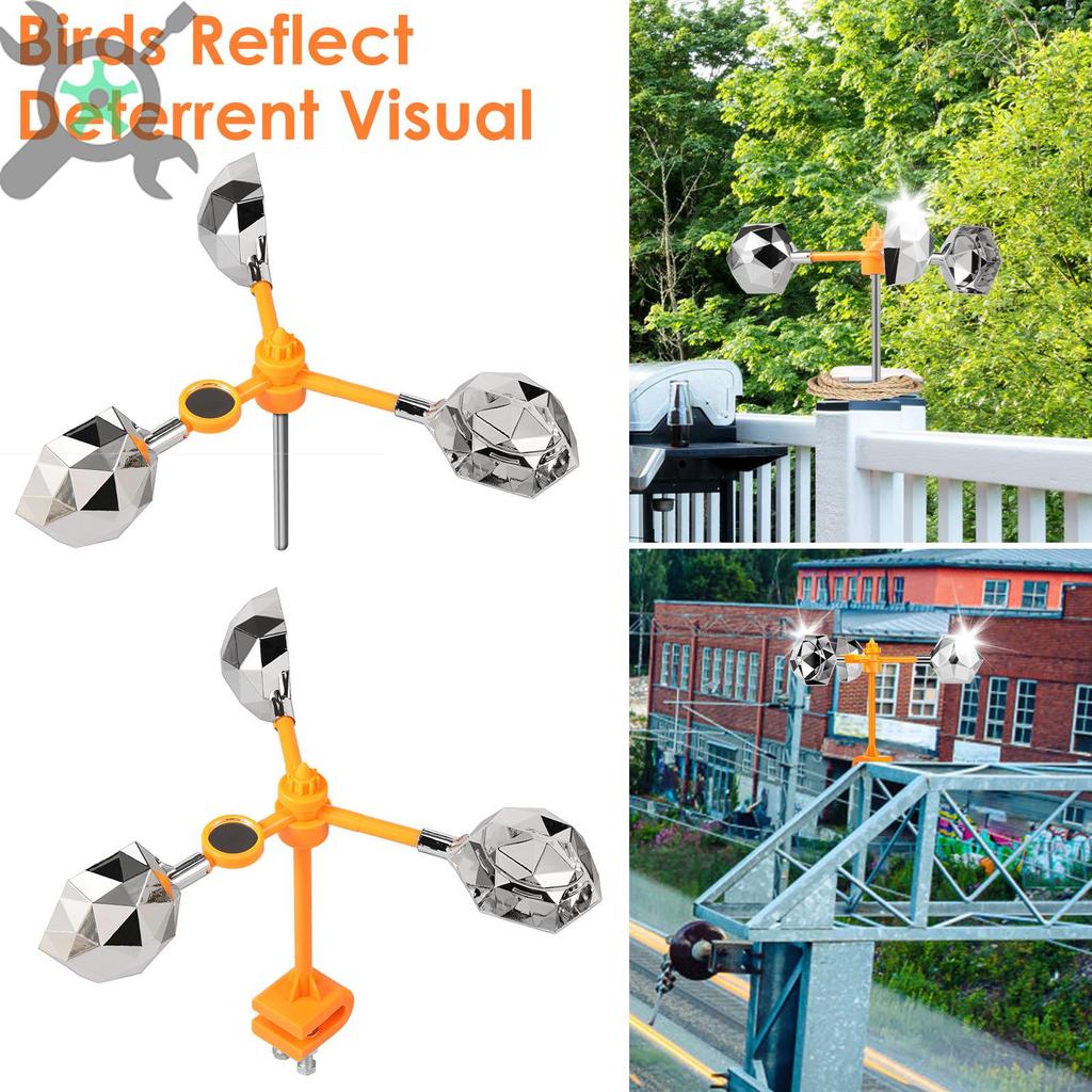 เครื่องไล่นก 360° การออกแบบสะท้อนแสง Bird Deterrent Wind Powered Bird ...