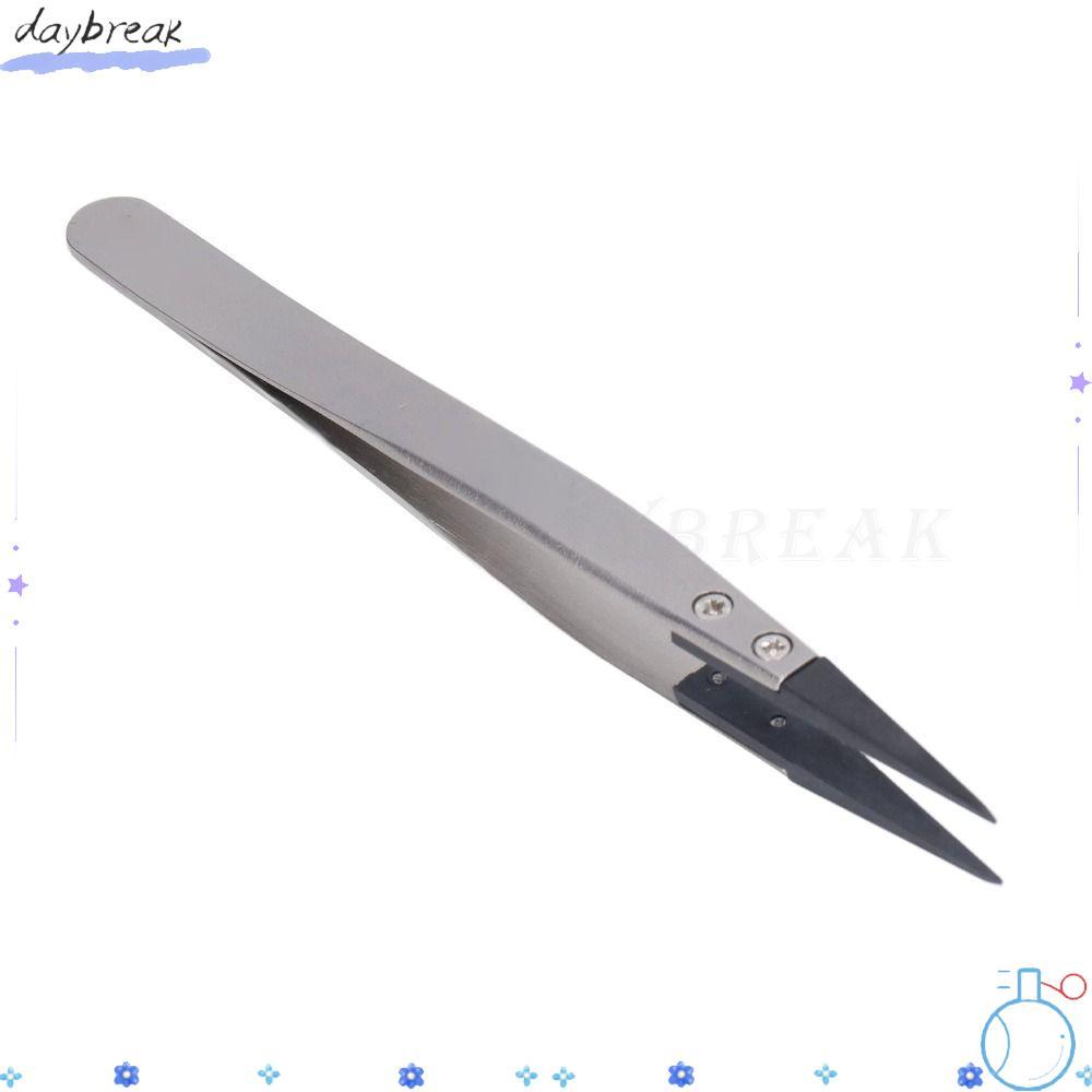 DAYBREAK ESD-Safe แหนบ, แหนบป้องกันไฟฟ้าสถิตย์สแตนเลส, หัวพลาสติก Fine ...