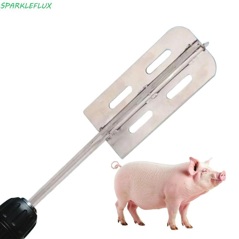 SPARKLEFLUX Hug Hair Scraper, สแตนเลสแบบพกพา Hog Trimmer, มือเครื่องมือ ...