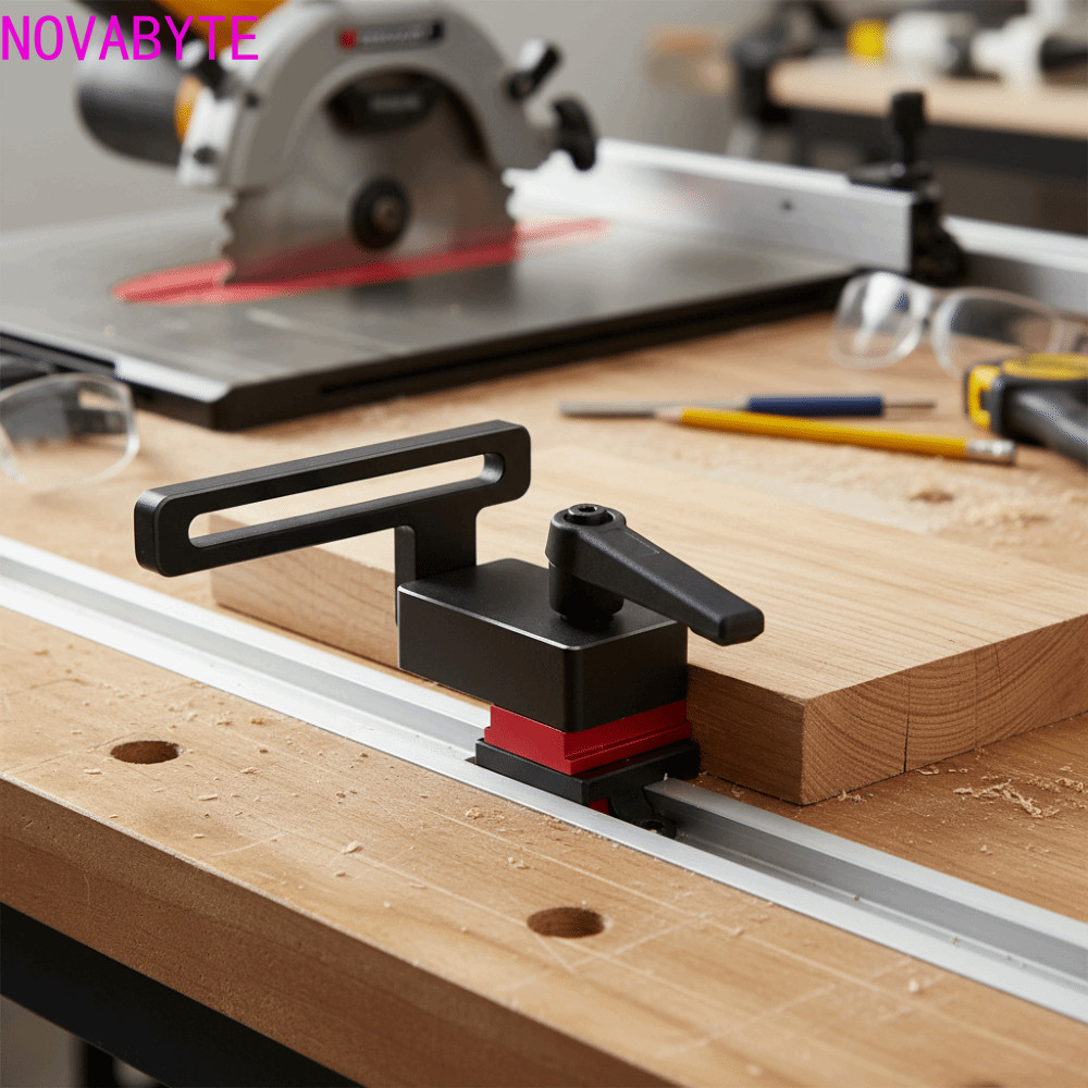NOVABYTE T Track Stop Block,มาตรฐาน T-track อลูมิเนียมก่อสร้าง Miter ...