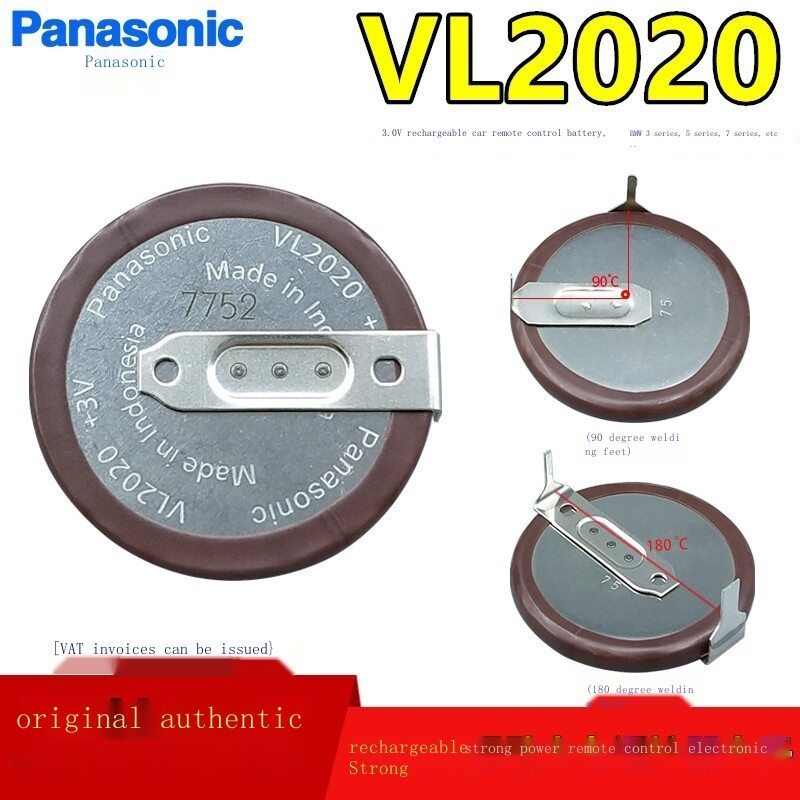 ใหม่-ต้นฉบับ Panasonic VL2020 แบตเตอรี่ชาร์จ 3V เก่า BMW Land Rover ...