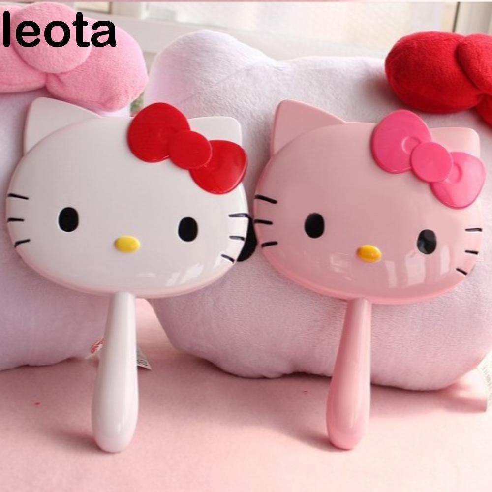 LEOTA Kitty Cat Make Up Mirrors, การ์ตูน Kawaii กระจกเครื่องสําอางมือ ...