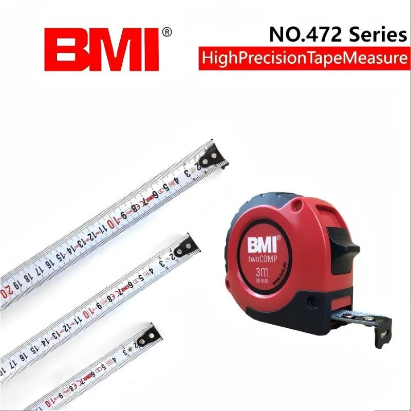 BMI NO.472 Series 2M/3M/5M เทปวัดแบบพกพา, ความแม่นยําสูงขนาดกะทัดรัดใบ ...