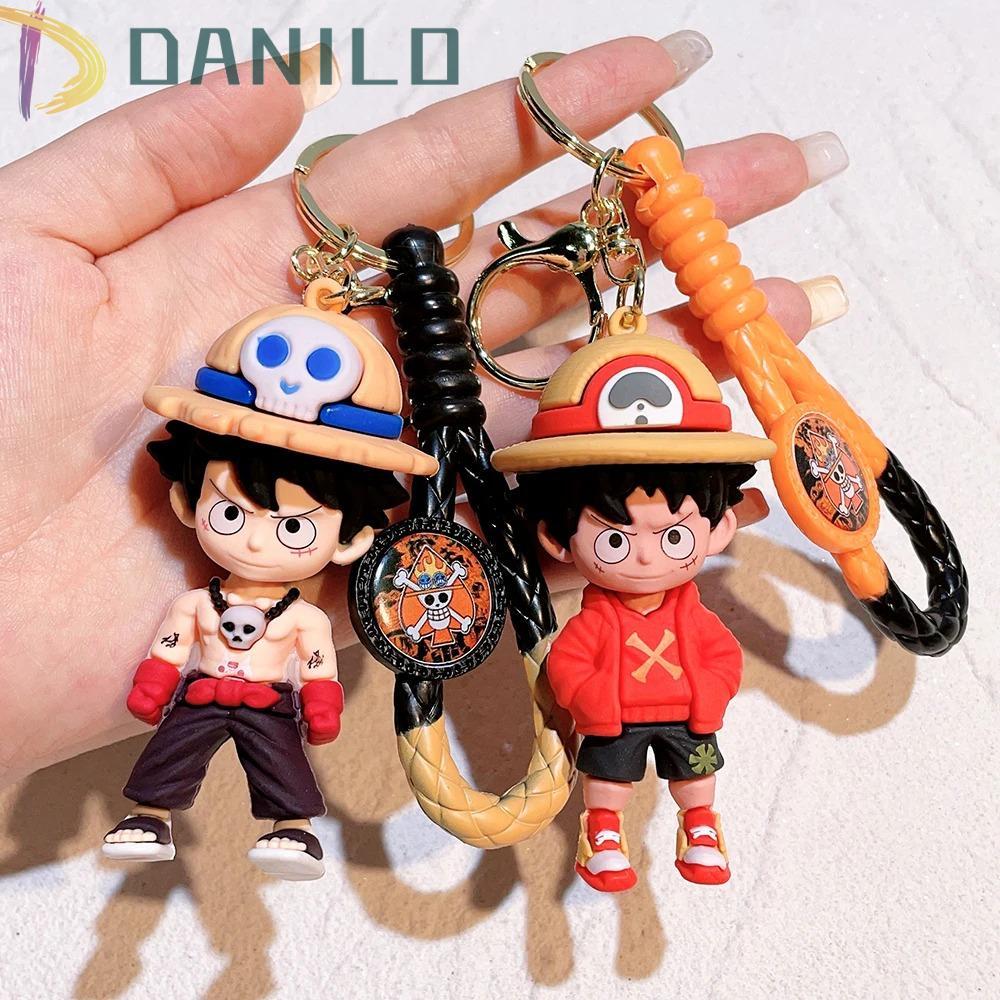 DANILO Luffy ตุ๊กตาพวงกุญแจ,หมวก Skull Chopper Ace Key แหวน, Creative ...