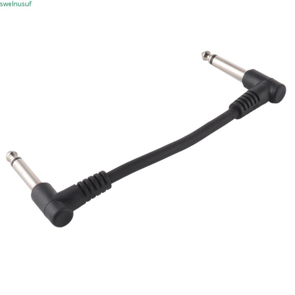 SAUTE สายเหยียบกีตาร์คุณภาพสูง 1 PC Audio Connector Jumper Leads มุมขวา ...