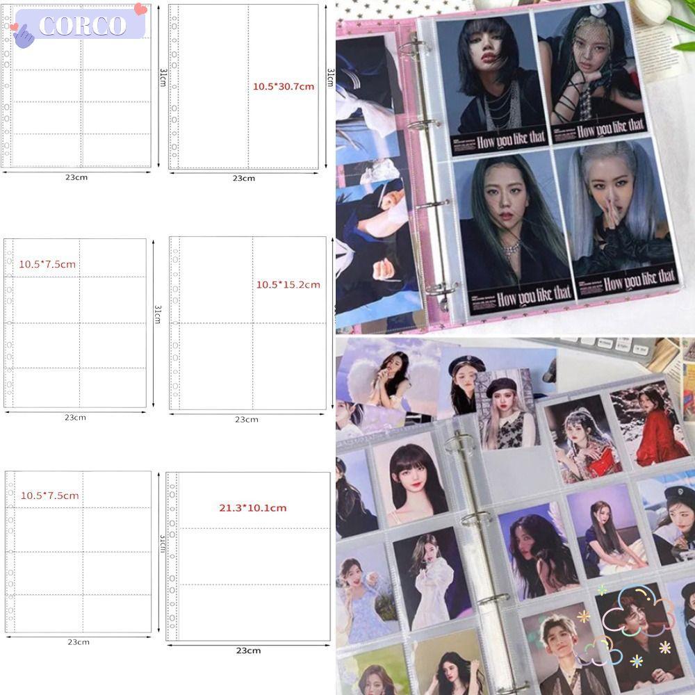 CORCO อัลบั้มภาพ Refill หน้า, โปร่งใสหลายกระเป๋า A4 Kpop Photocard ...