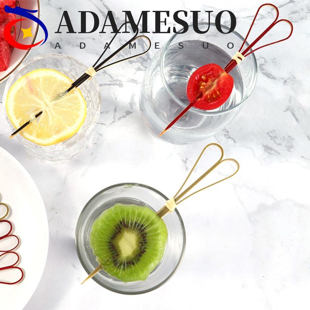 ADAMESUO Skewer Barbeque 100 ชิ้นไม้ไผ่เป็นมิตรกับสิ่งแวดล้อมตกแต่งค็อกเทลไม้จิ้มฟัน | Shopee ...