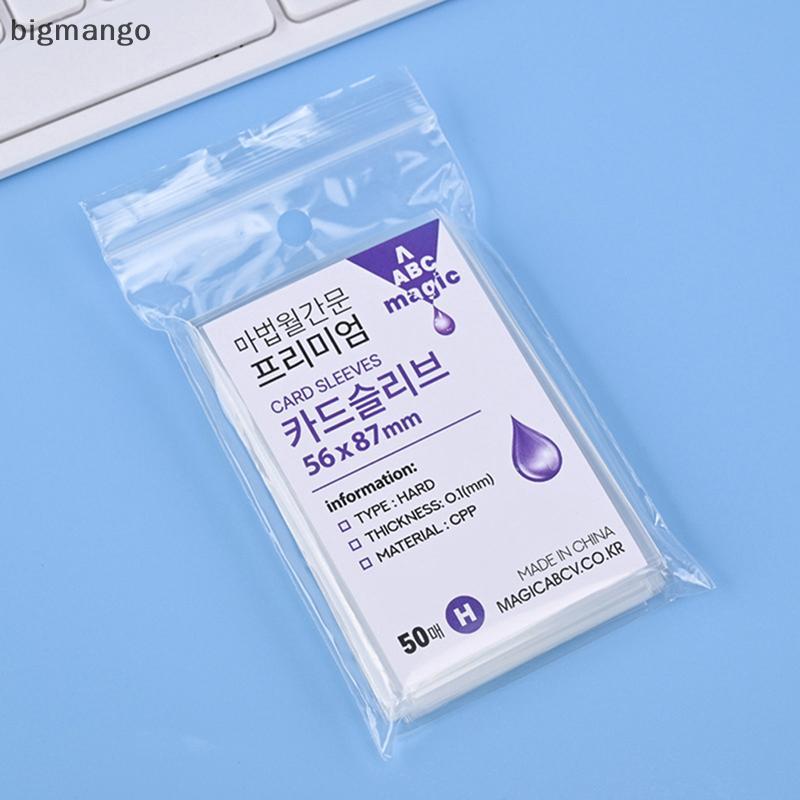 [bigmango] 50 ชิ้นเกาหลีการ์ดแขนกรดใสฟรี CPP Hard 3 นิ้ว Photocard Holographic Protector ฟิล์ม ...
